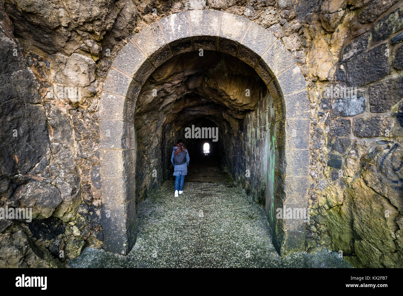 Long narrow dark tunnel hi-res stock photography and images - Alamy