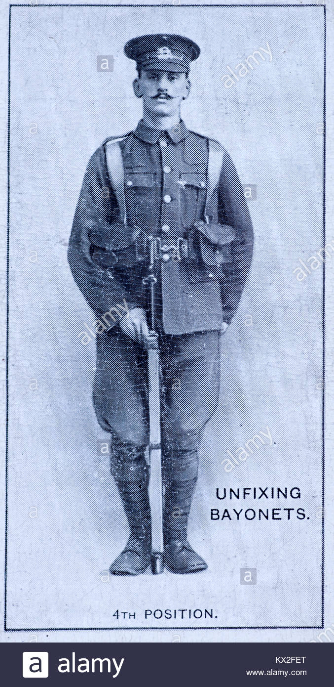 Field Signals - Unfixing bayonets - 4th position Stock Photo - Alamy