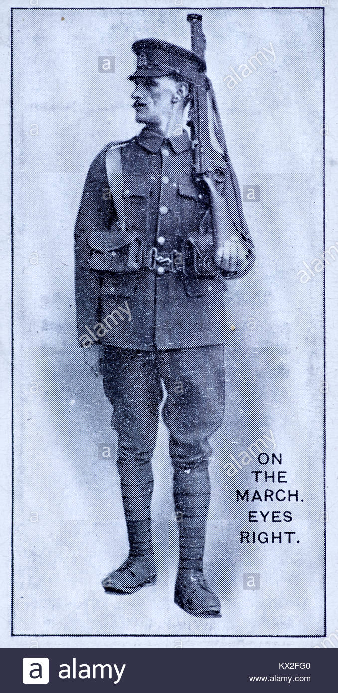 Field Signals - On the march eyes right Stock Photo - Alamy