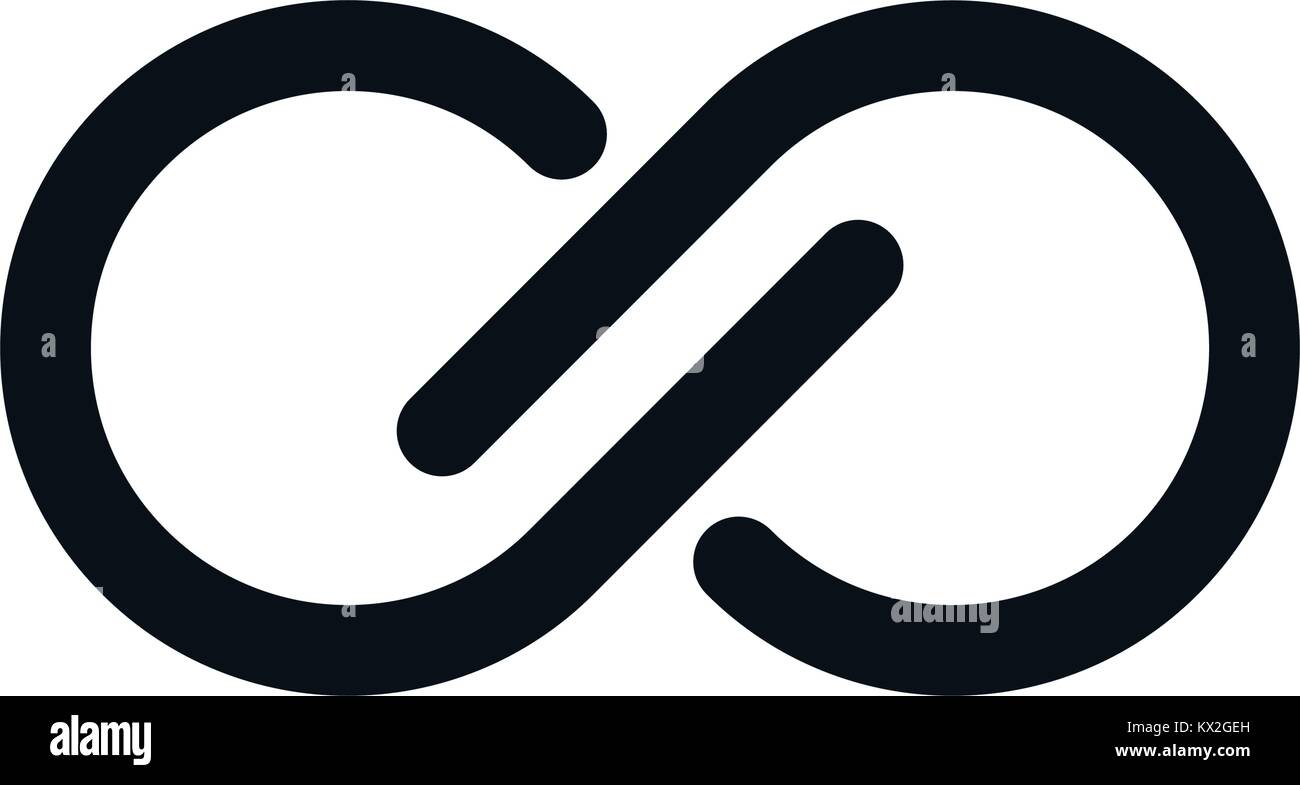 Infinity symbol on white background. Lap streaked letters view Stock ...