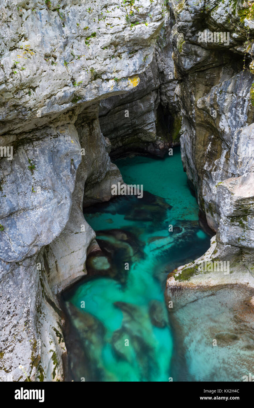 Great Soca Gorge, Soca river, Lepena Valley, Julian Alps, Municipality ...