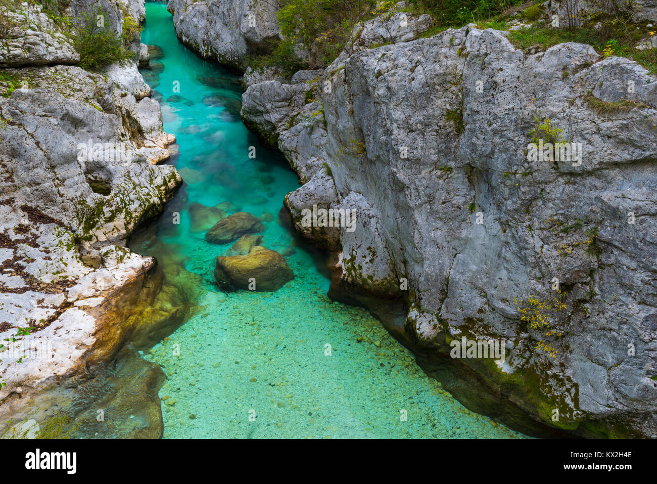 Great Soca Gorge, Soca river, Lepena Valley, Julian Alps, Municipality ...