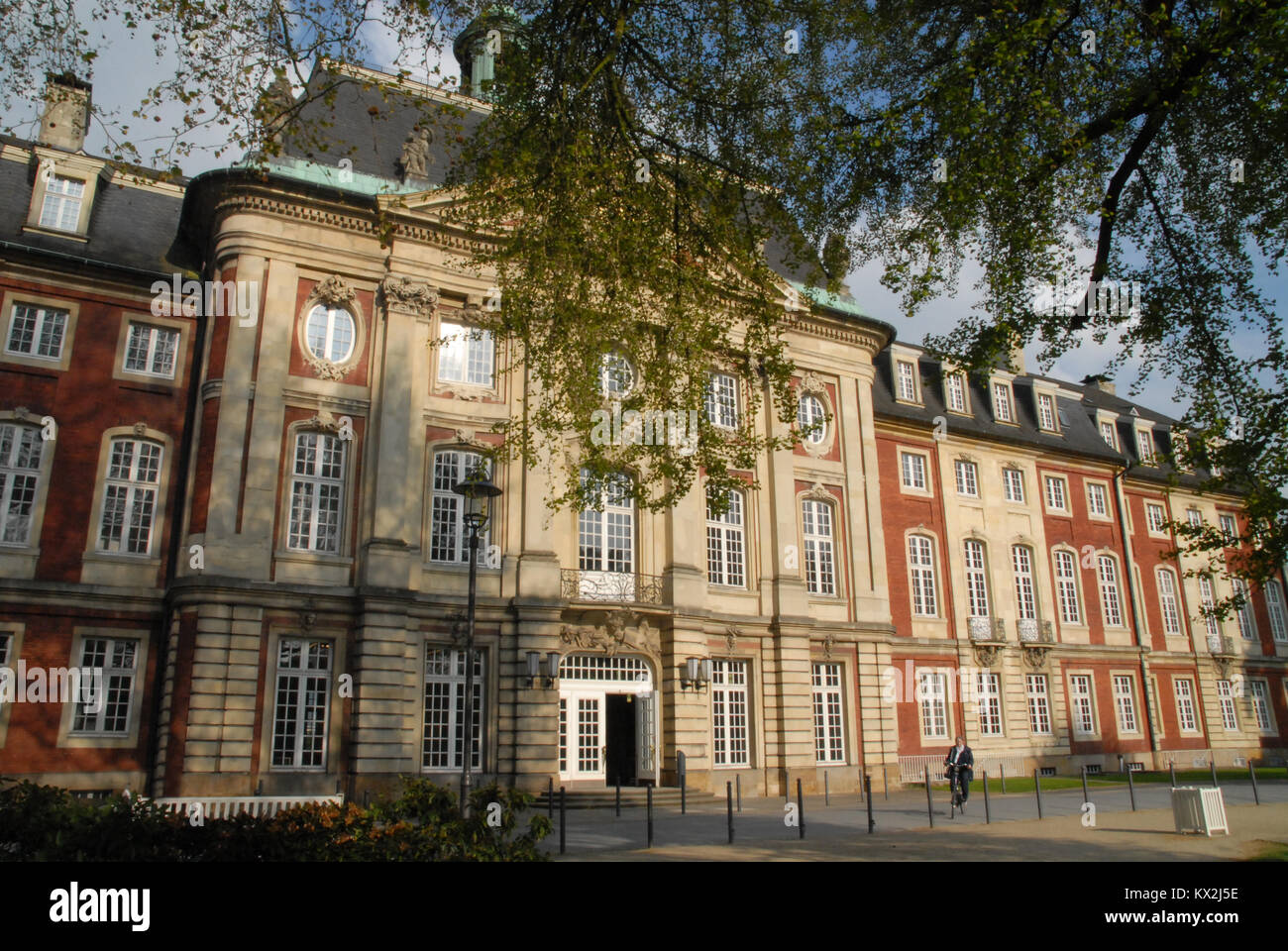 Backside of main building of the University of Münster, Germany Stock ...