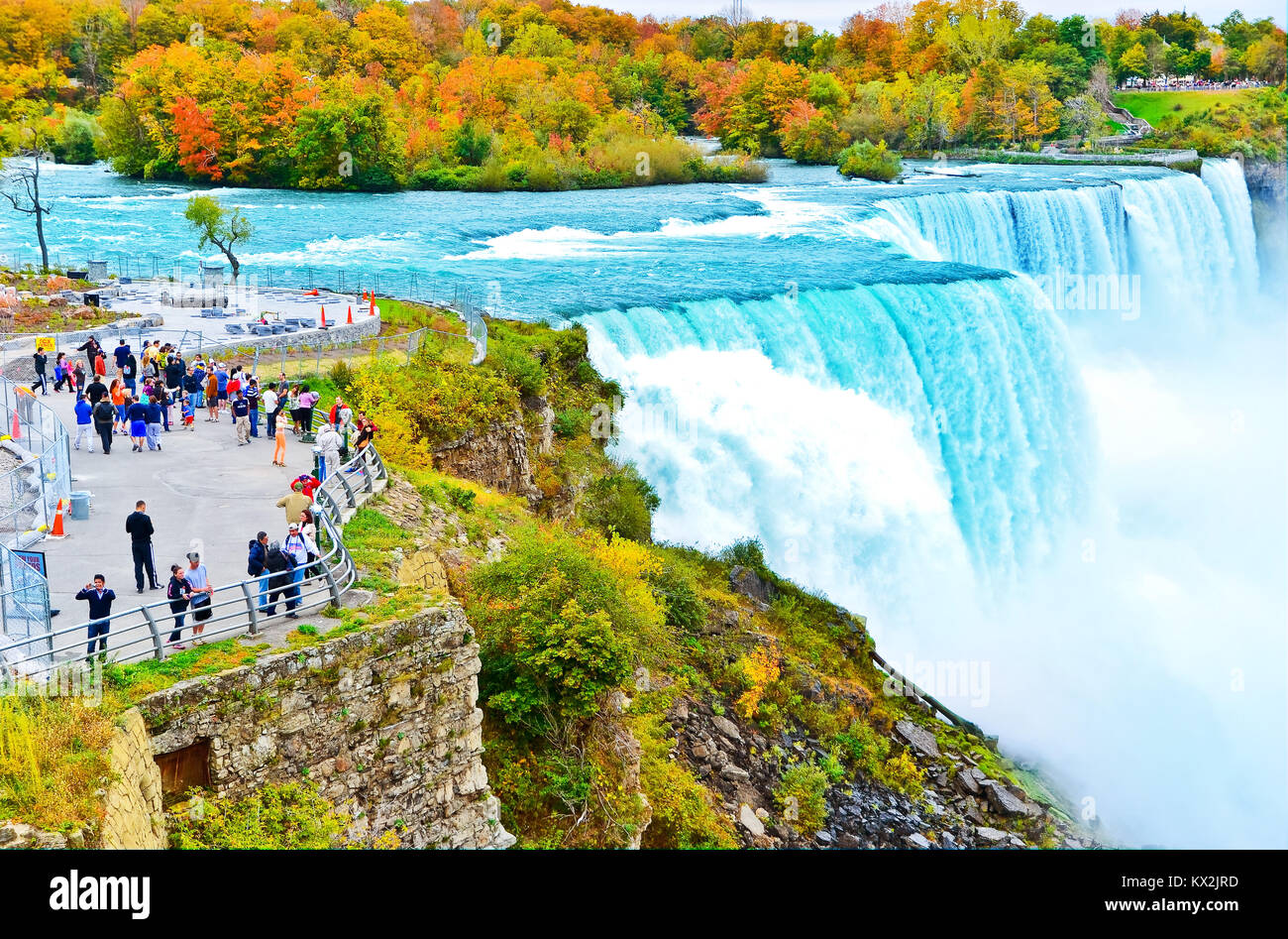 Niagara Falls, USA - October 13, 2013: View of Niagara Falls from ...