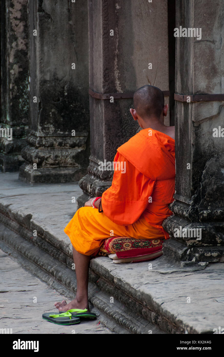 Young Buddhist Monk Stock Photo - Alamy