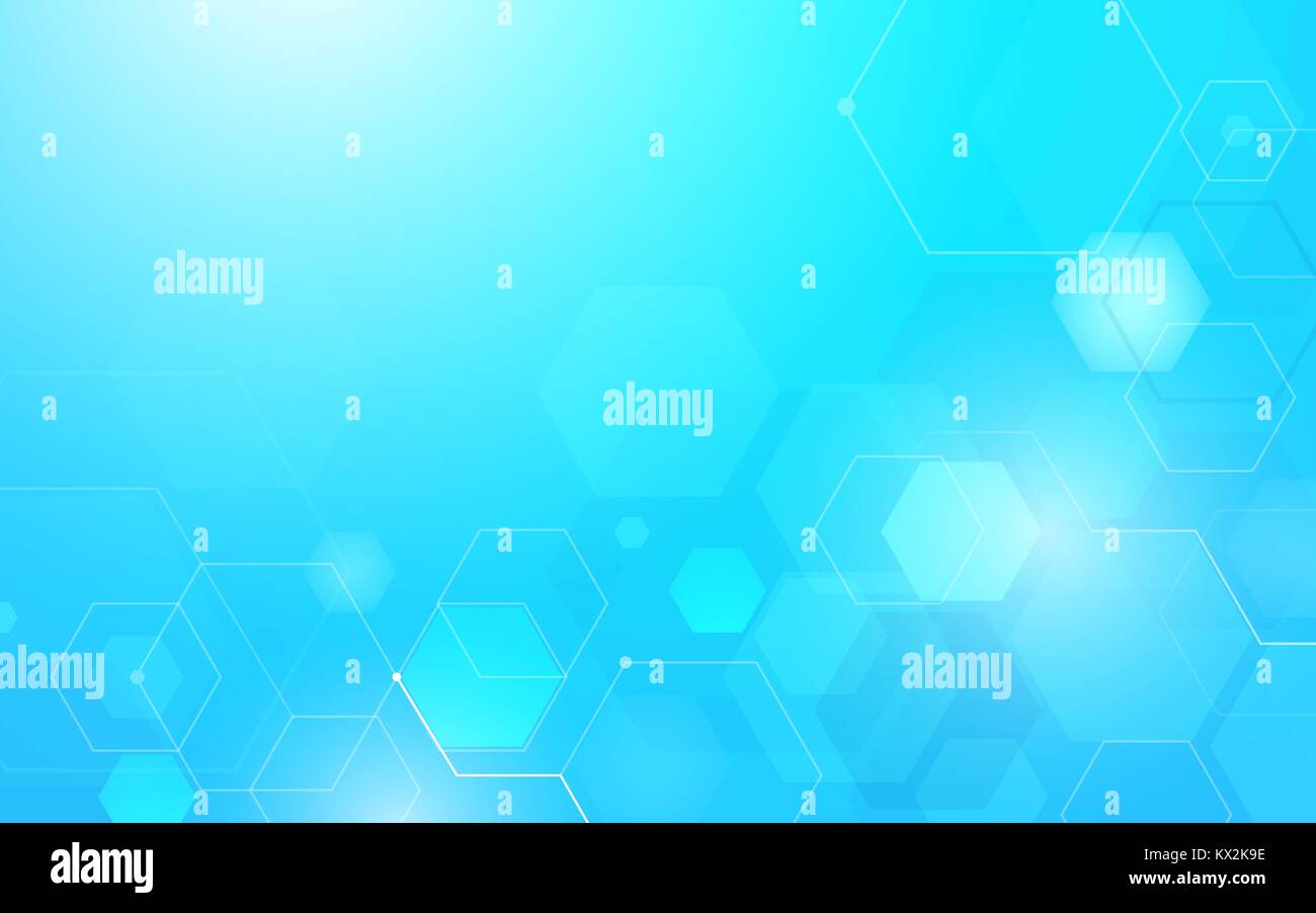 Abstract technology digital hi tech hexagons concept background. Space ...