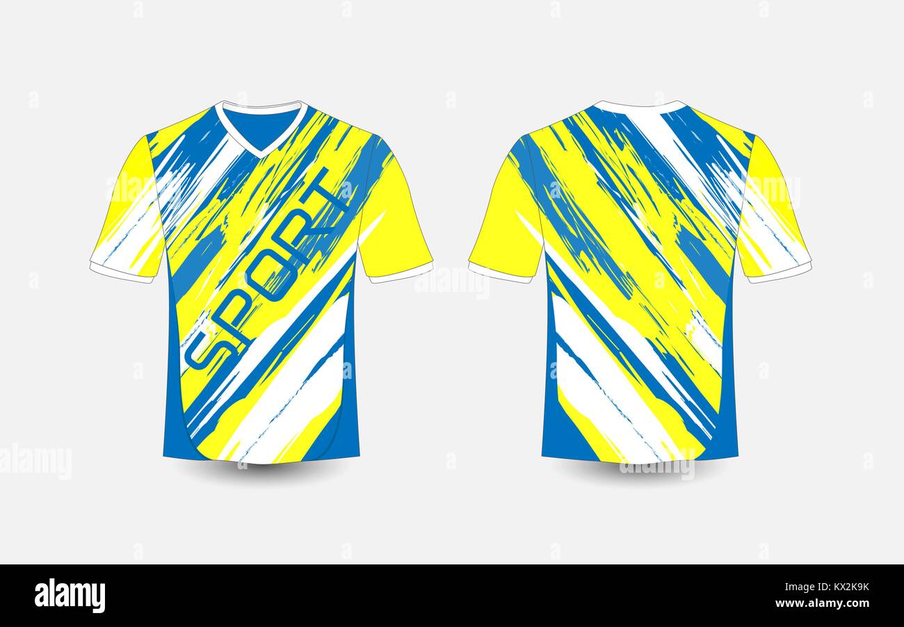 Blue and White stripe pattern sport football kits, jersey, t-shirt ...