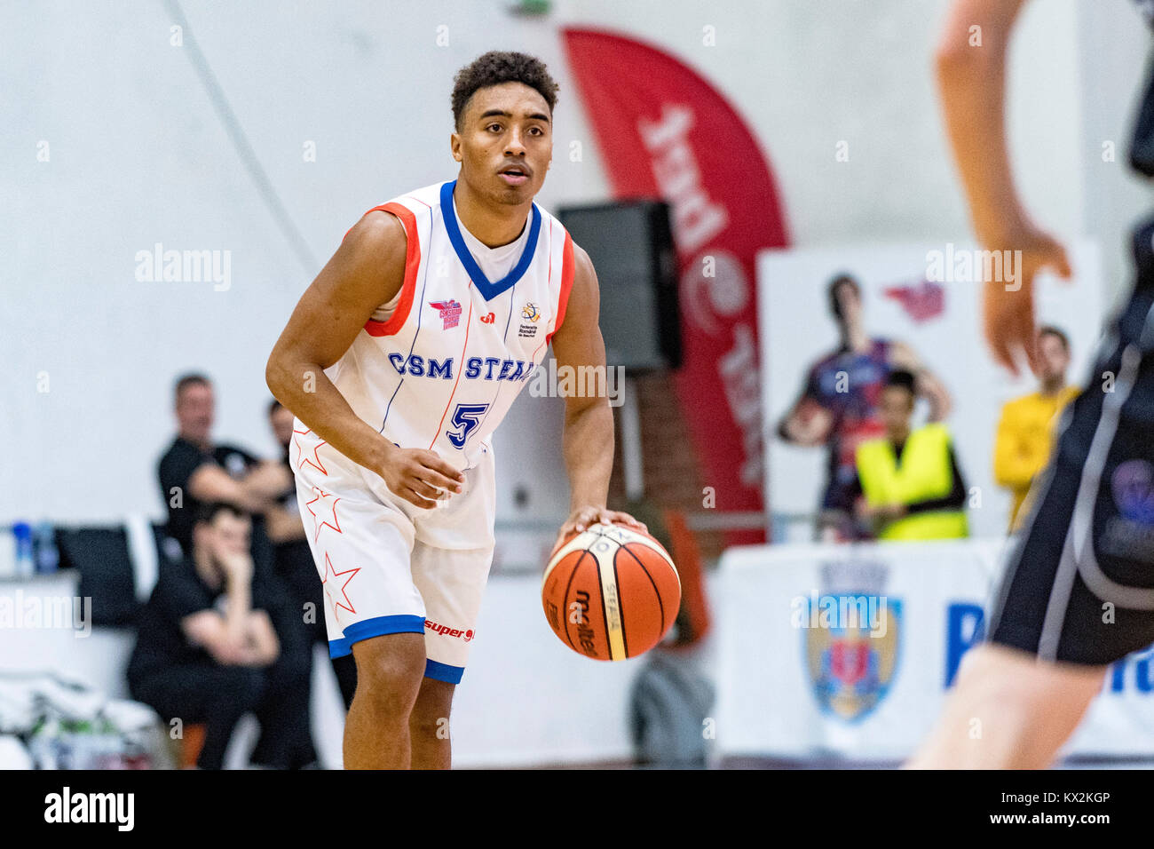 December 9, 2017: Brandon Taylor #5 (CSM Steaua Bucharest) during the ...