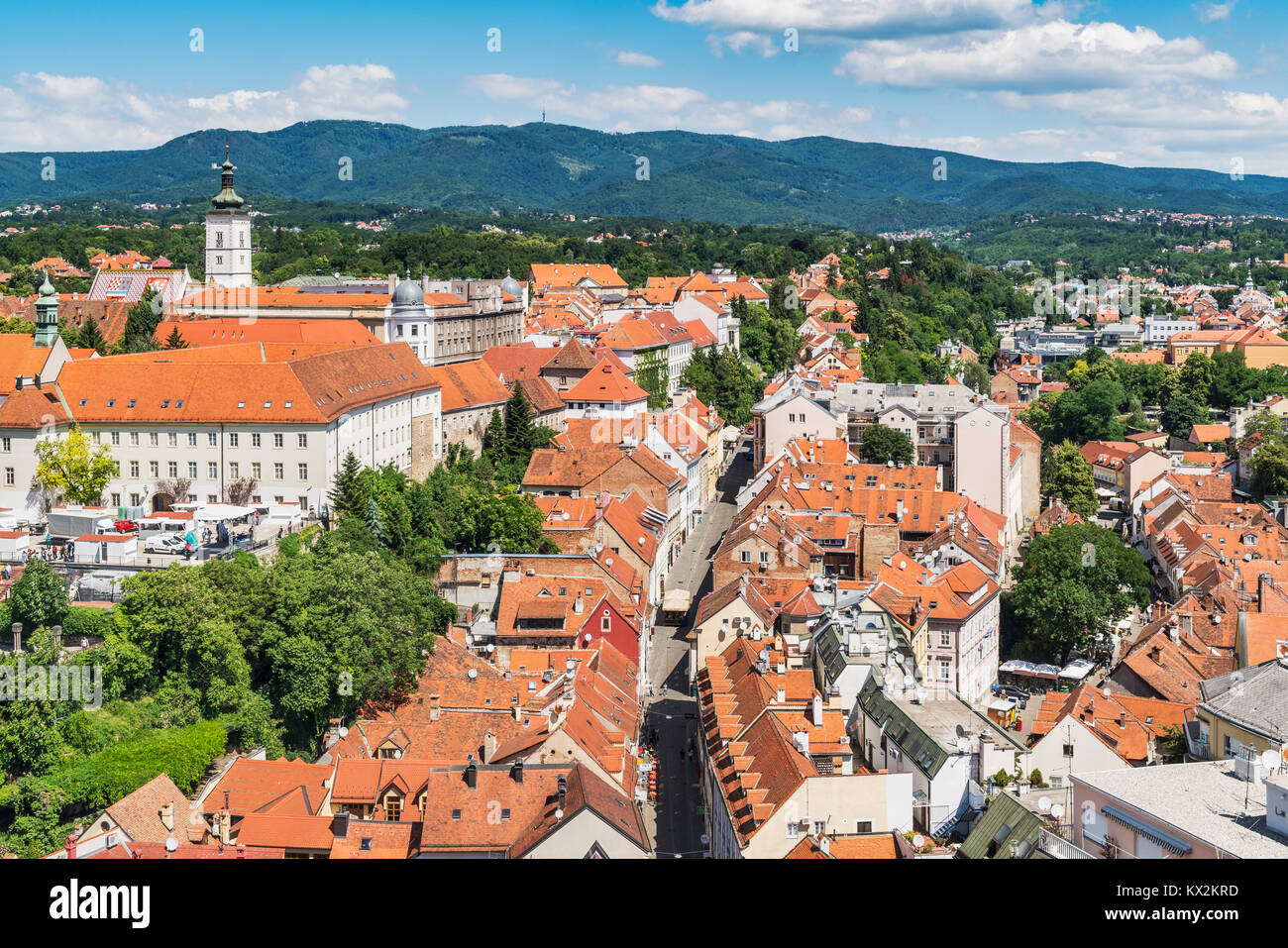 The Radiceva Street runs from the Ban Jelacic square in the lower town ...