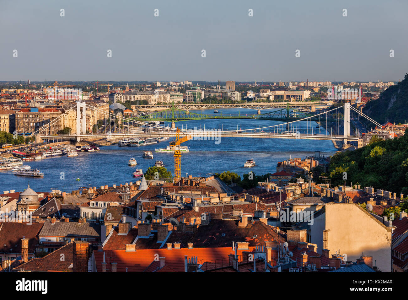 City of Budapest golden hour cityscape in Hungary, Europe Stock Photo ...