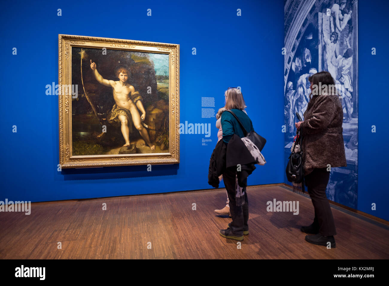 People visting an exhibition to the great Renaissance painter Raphael ...