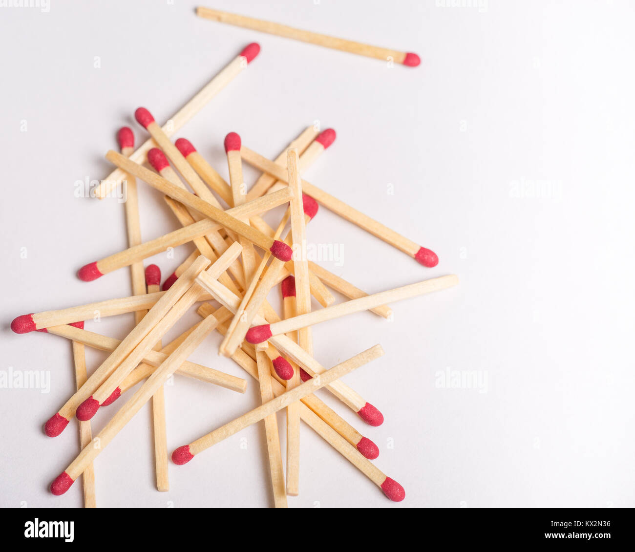 Matches isolated on white background with copy space Stock Photo - Alamy