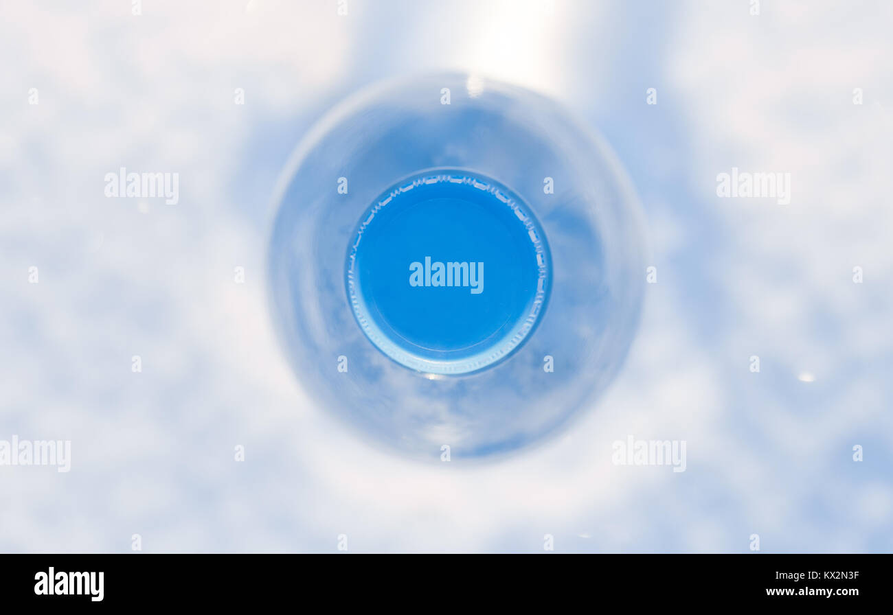top view of plastic water bottle Stock Photo - Alamy