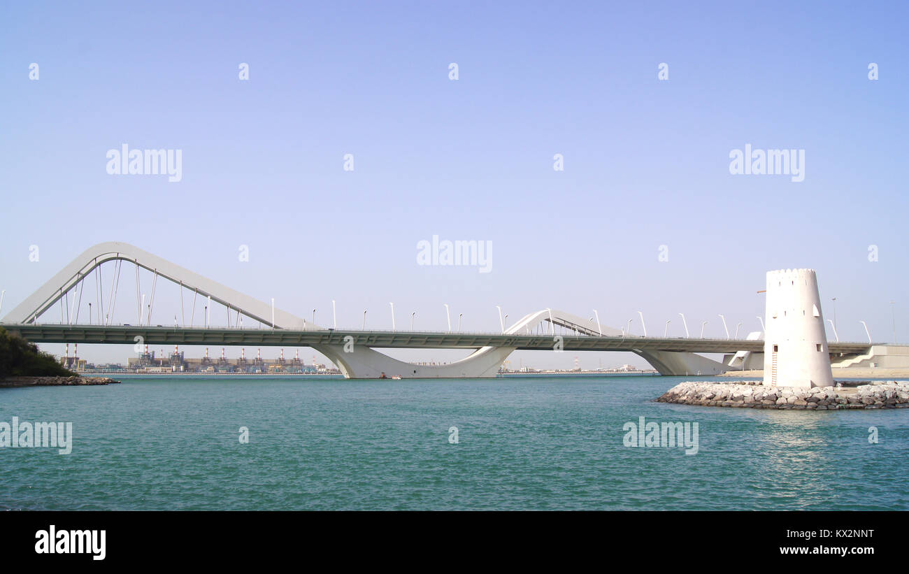 ABU DHABI, UNITED ARAB EMIRATES - APRIL 2nd, 2014: Horizontal shot of ...