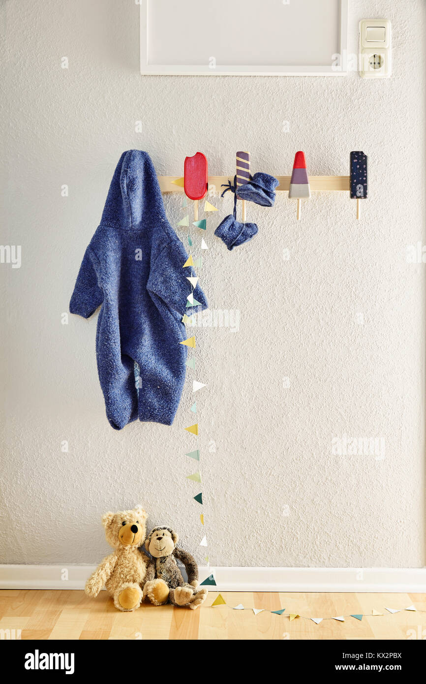pretty cute nursery scenery popsicle wardrobe and teddy bear Stock ...