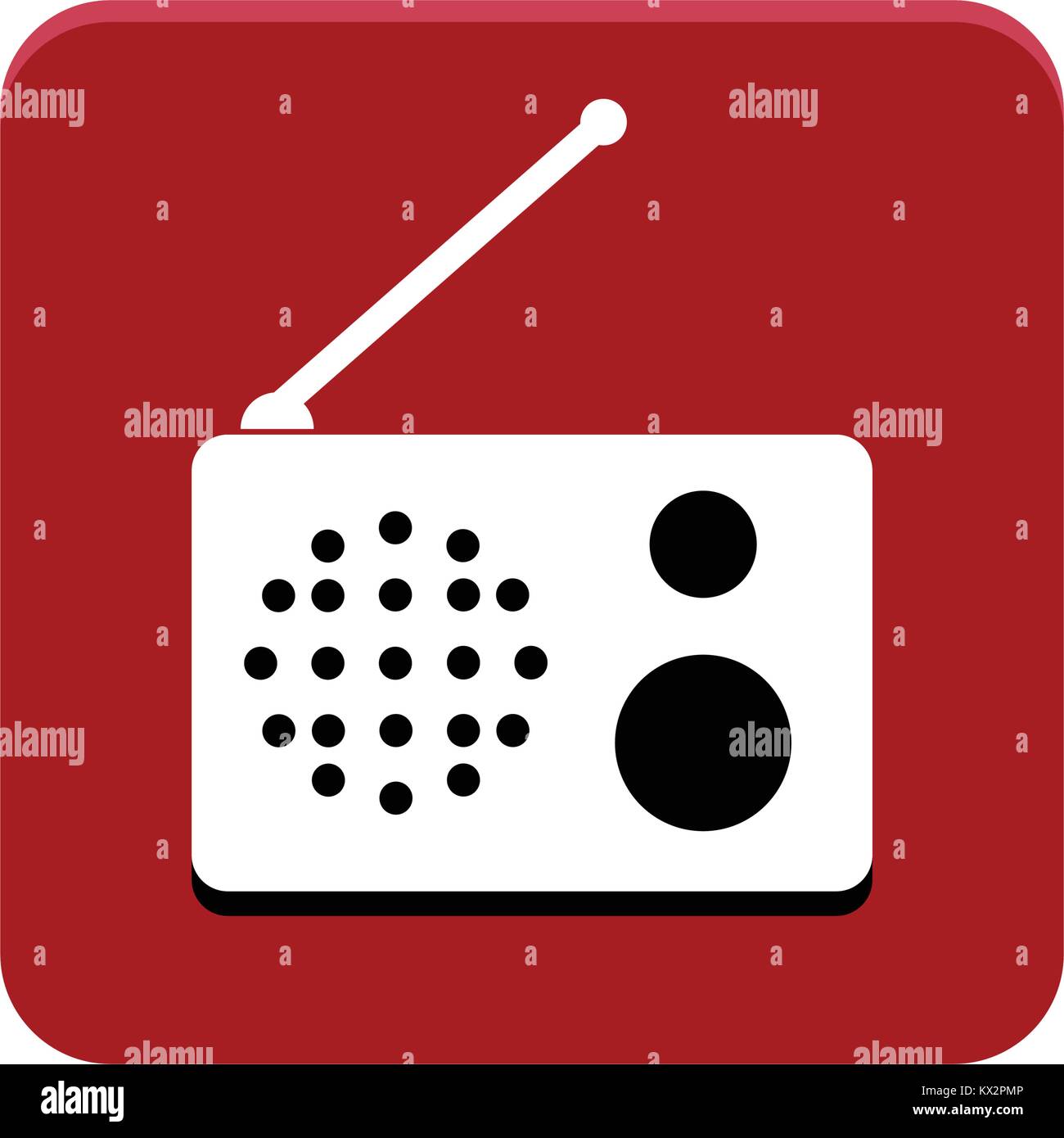Radio app button Stock Vector Image & Art - Alamy