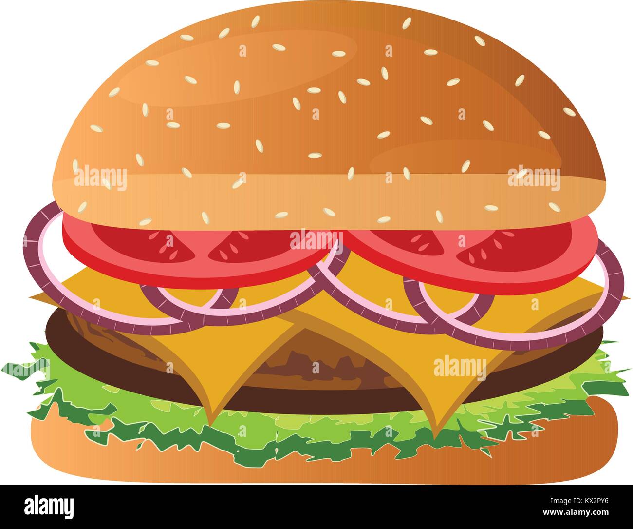 Closeup burger Stock Vector Images - Alamy