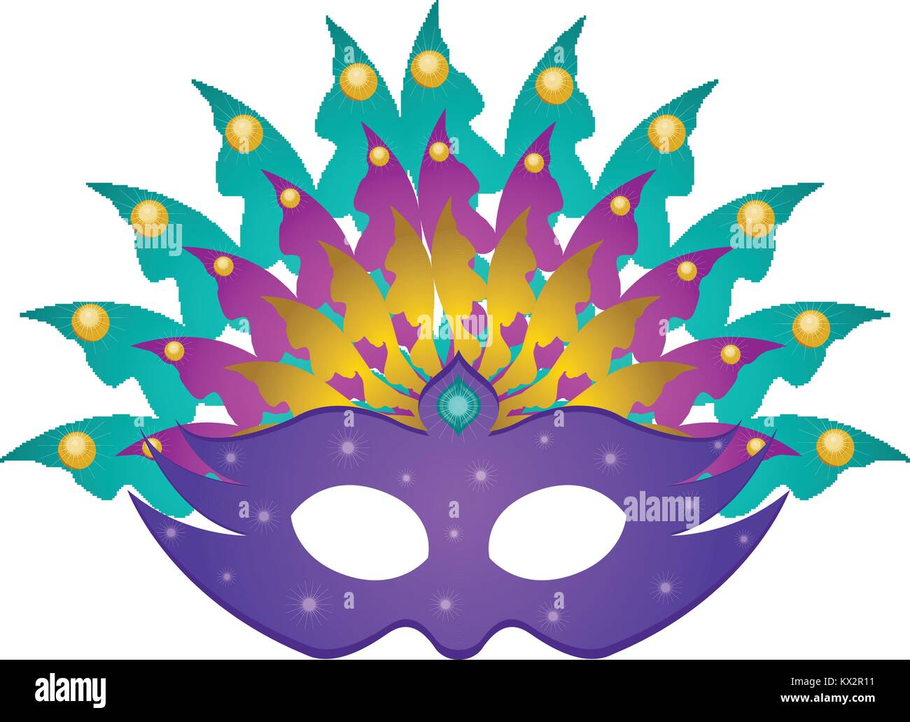 Venice carnival jester mask Stock Vector Images - Alamy