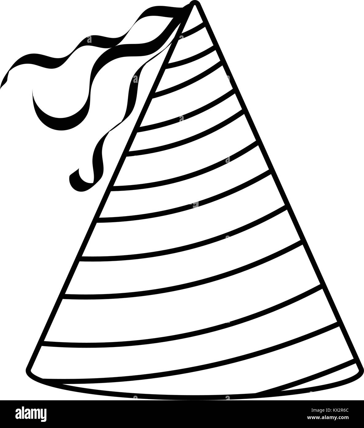 Birthday hat vector Black and White Stock Photos & Images - Alamy