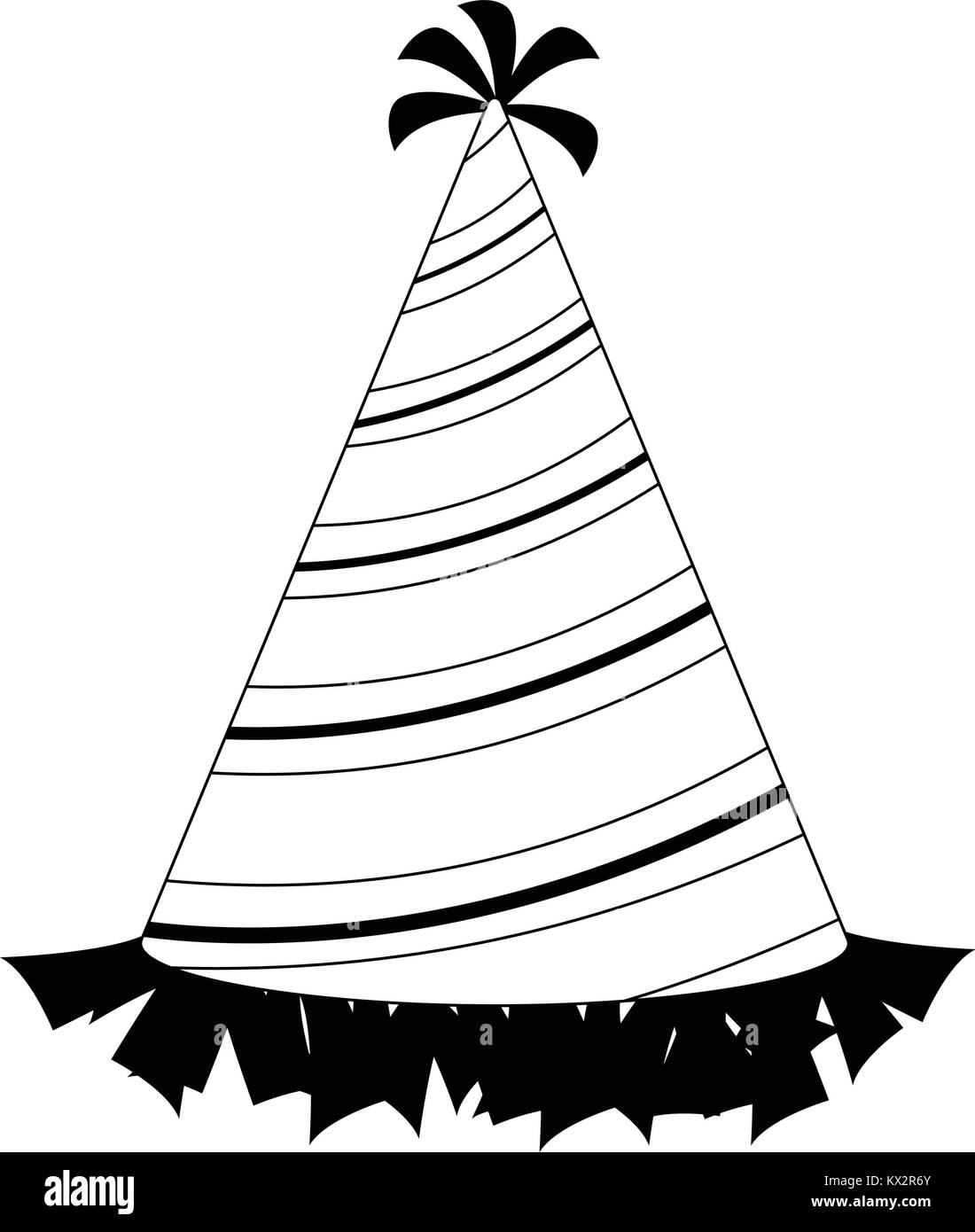 Birthday hat icon Black and White Stock Photos & Images - Alamy