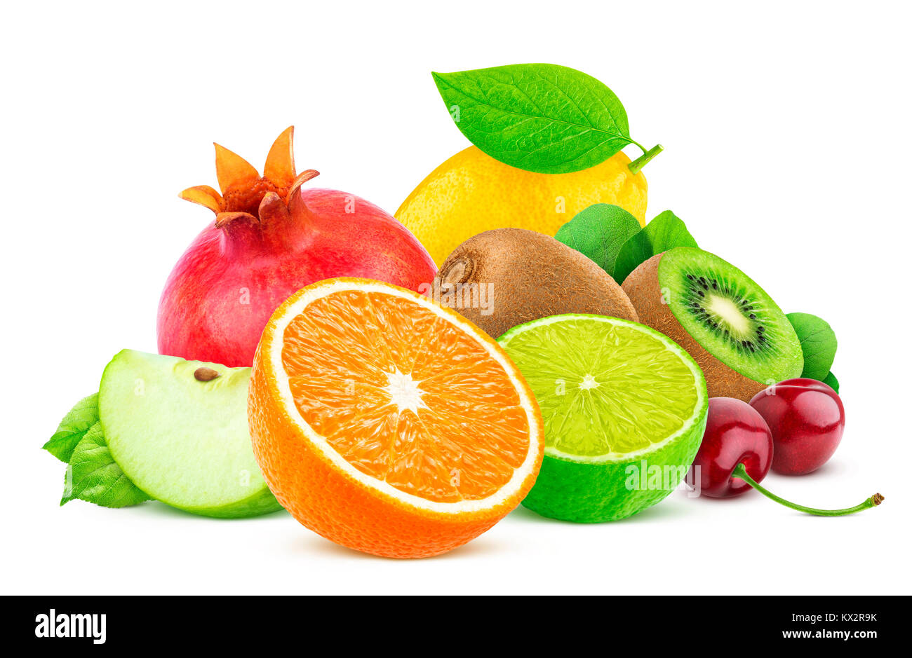 Fruits isolated on white background Stock Photo - Alamy