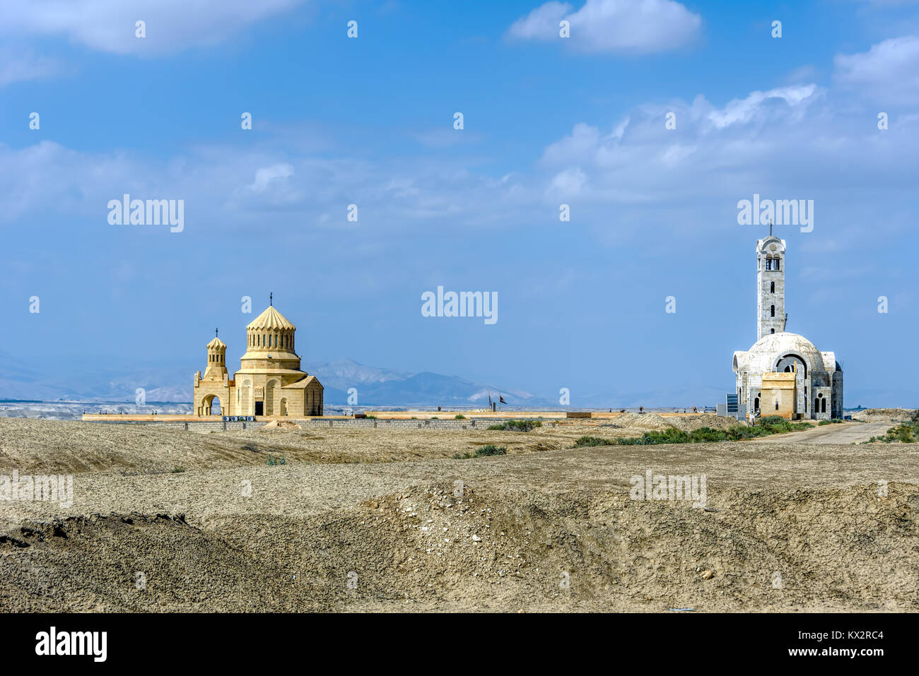 Churches as seen from Al-Maghtas, Baptism Site, Bethany Beyond the ...