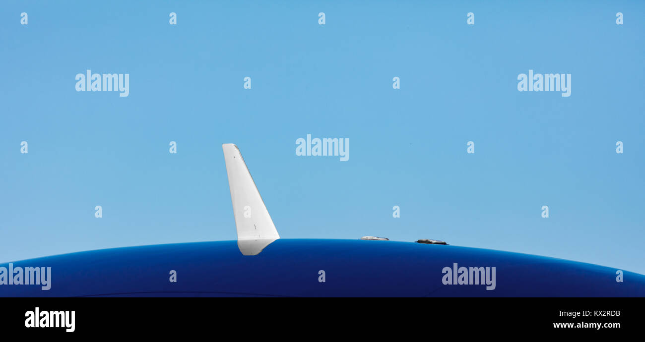 Antennas aircraft , technology of radio communication Stock Photo - Alamy