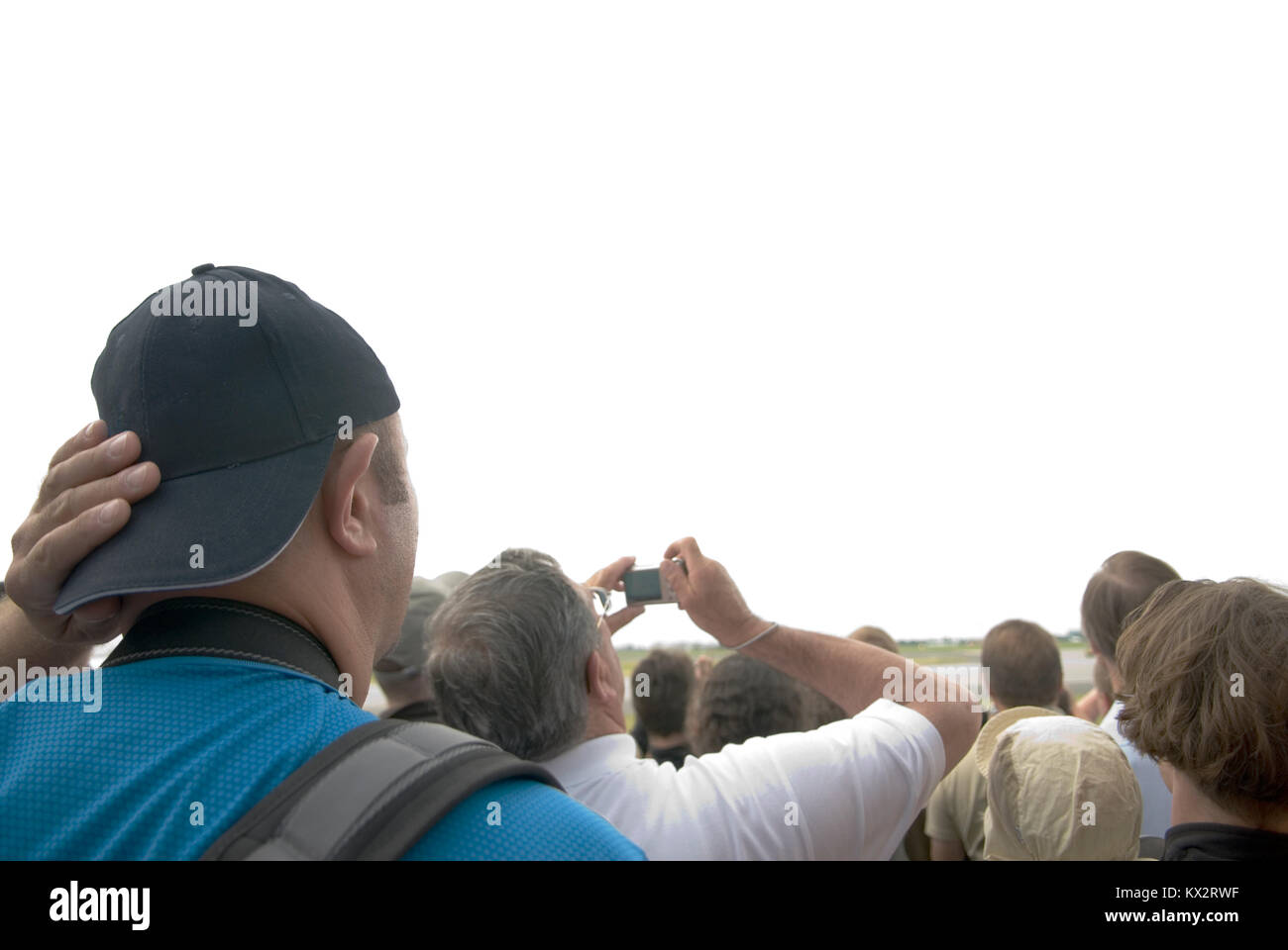 people are watching an event, isolated on white Stock Photo - Alamy