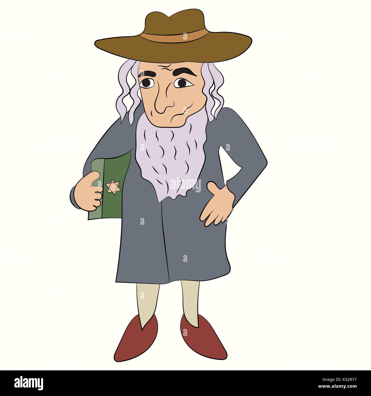 A funny cartoon character is a man of Jewish nationality Stock Vector ...