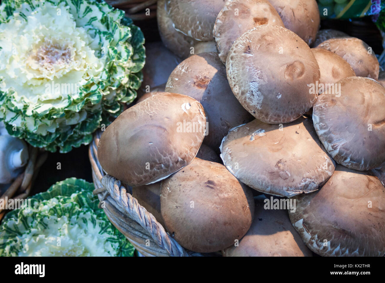 Assortment of fresh fruits and vegetables on the market Stock Photo - Alamy