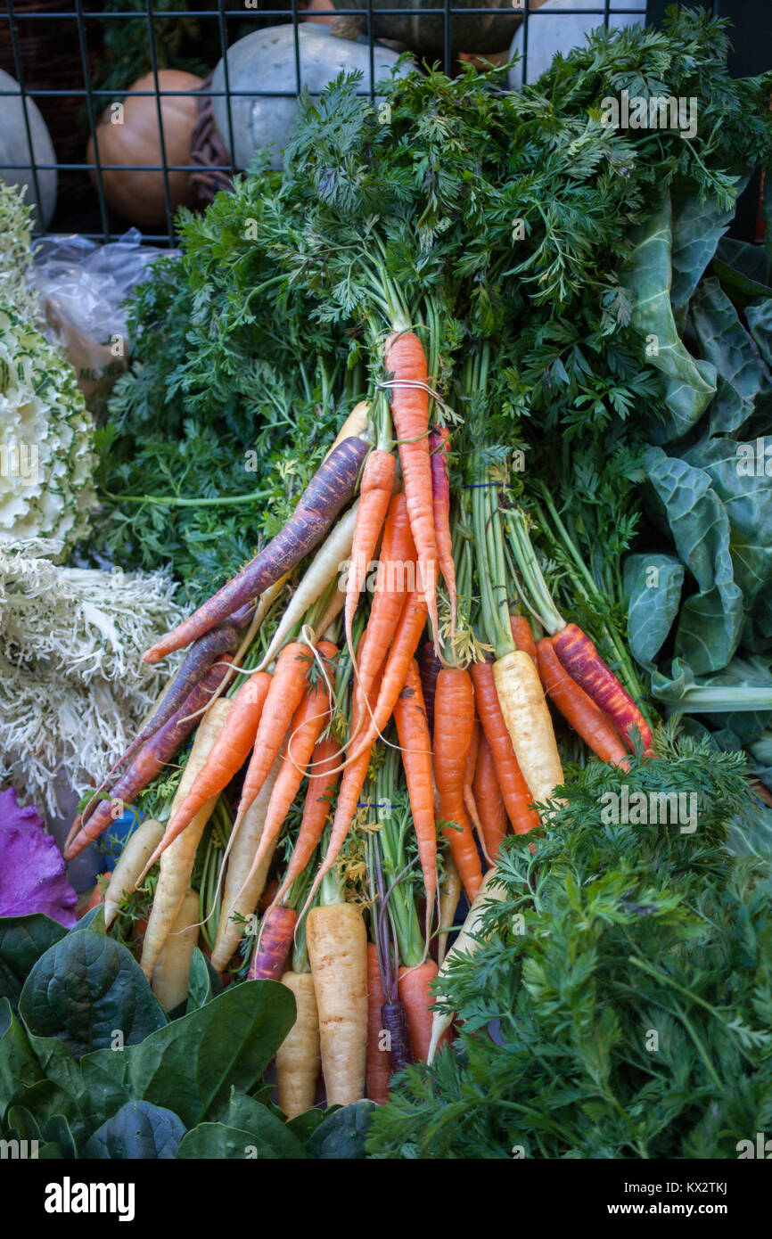 Assortment of fresh fruits and vegetables on the market Stock Photo - Alamy