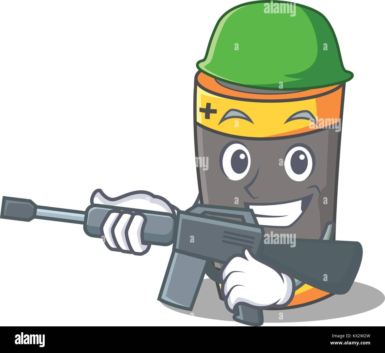 Army battery character cartoon style Stock Vector Image & Art - Alamy