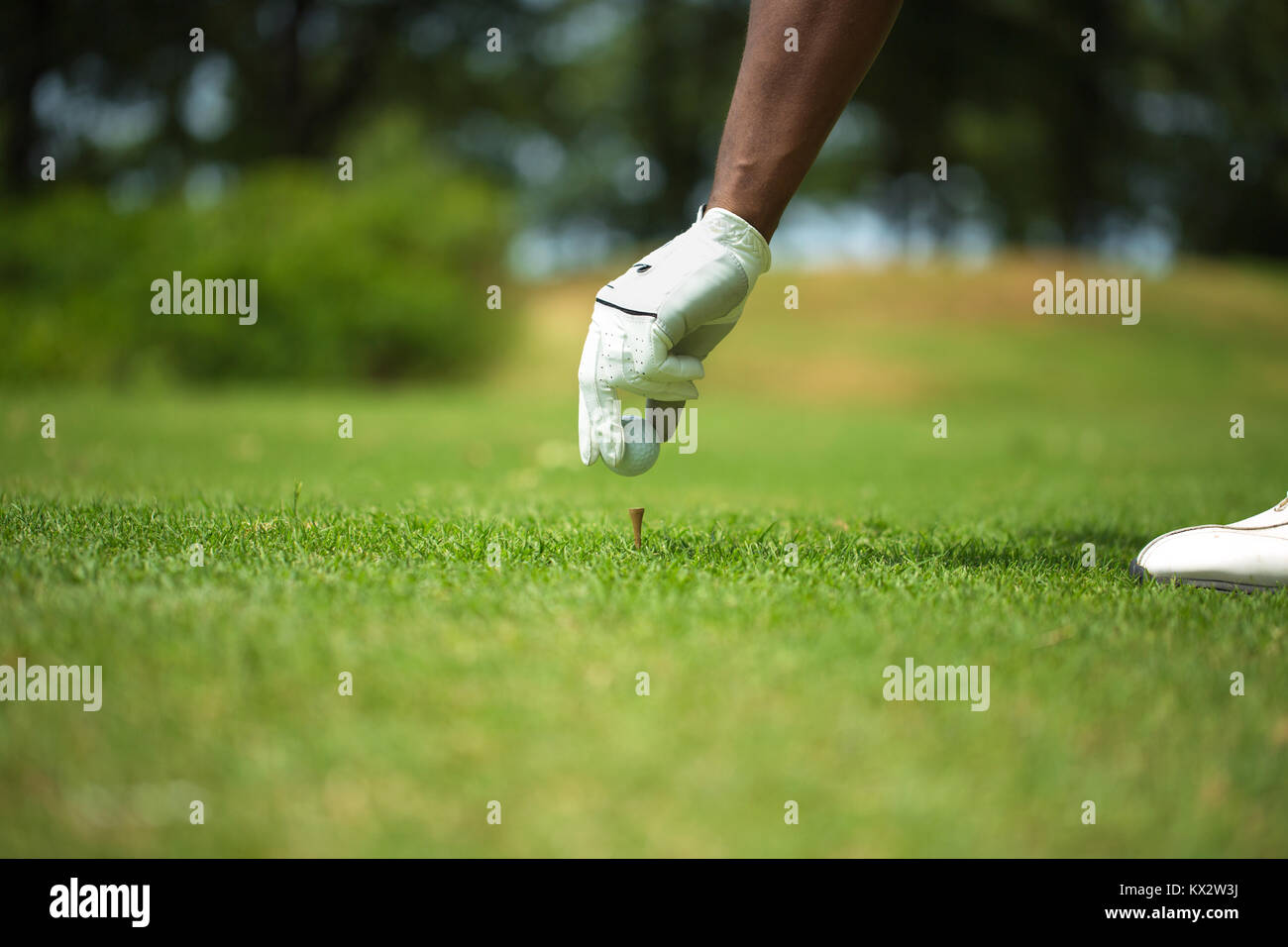 African American man playing golf Stock Photo - Alamy