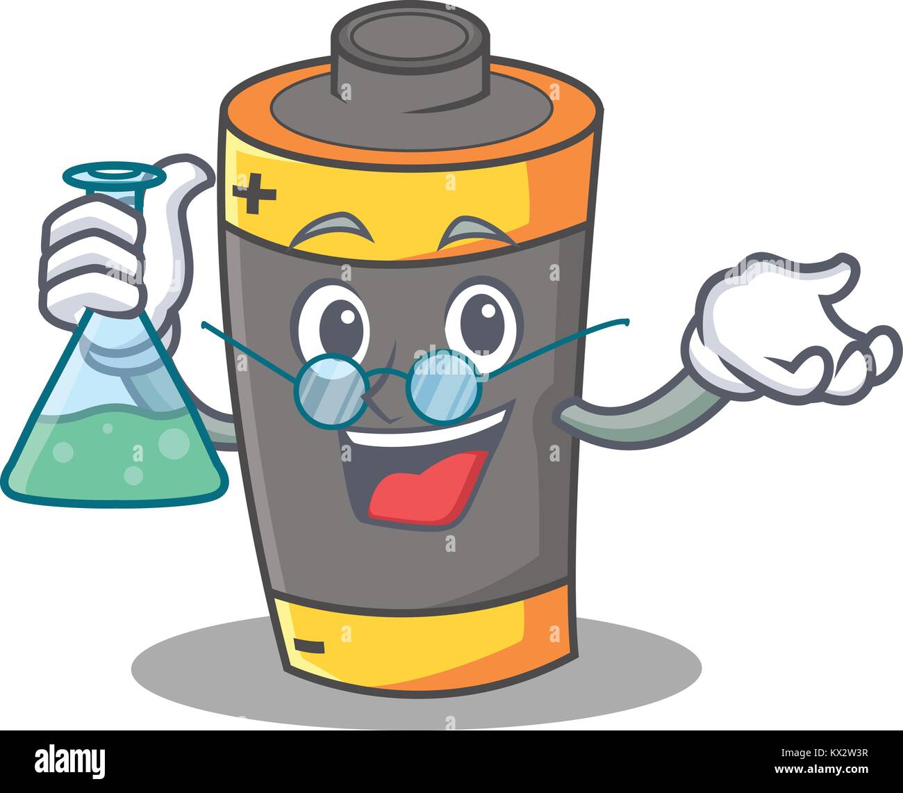 Professor battery character cartoon style Stock Vector Image & Art - Alamy
