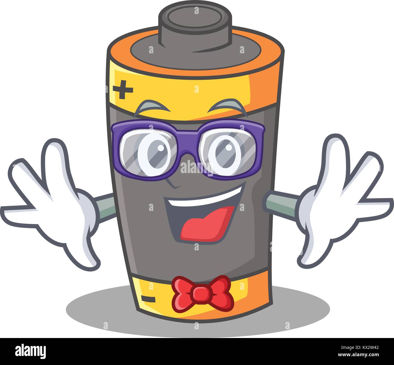 Geek battery character cartoon style Stock Vector Image & Art - Alamy