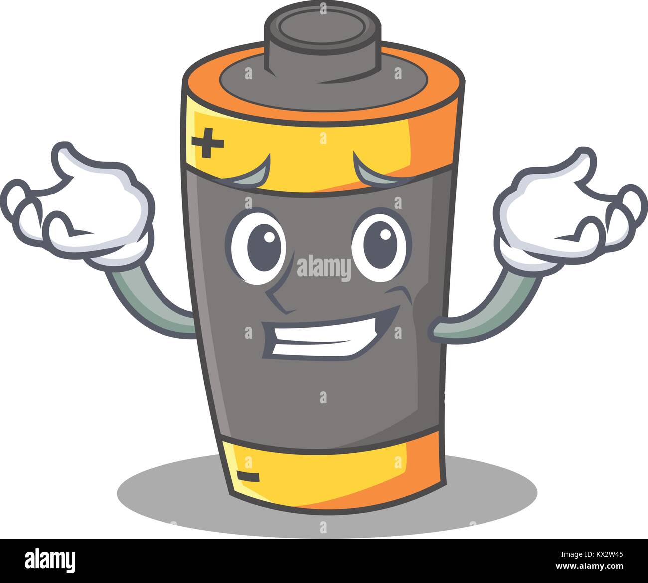 Grinning battery character cartoon style Stock Vector Image & Art - Alamy
