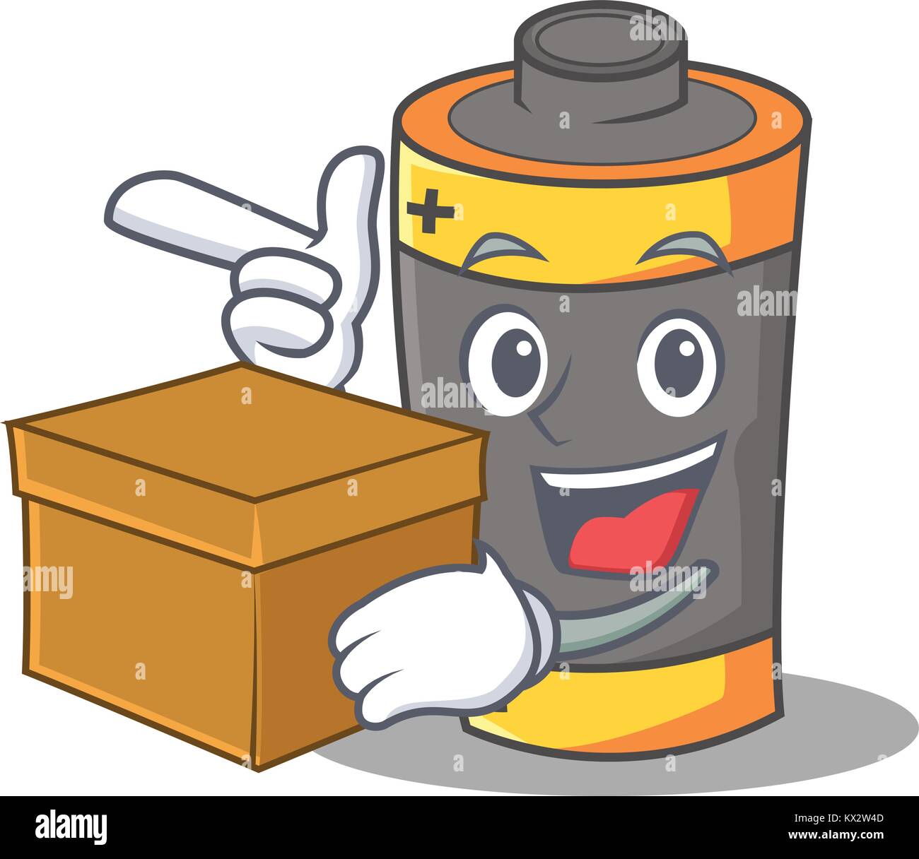 With box battery character cartoon style Stock Vector Image & Art - Alamy