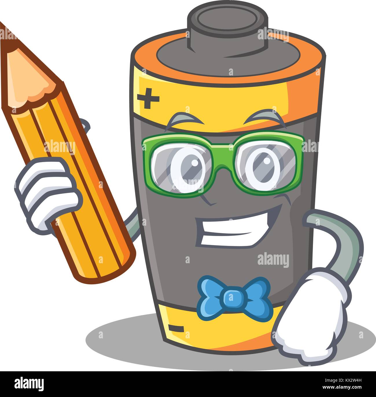 Student battery character cartoon style Stock Vector Image & Art - Alamy