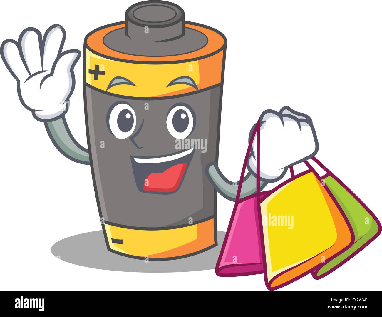 Shopping battery character cartoon style Stock Vector Image & Art - Alamy