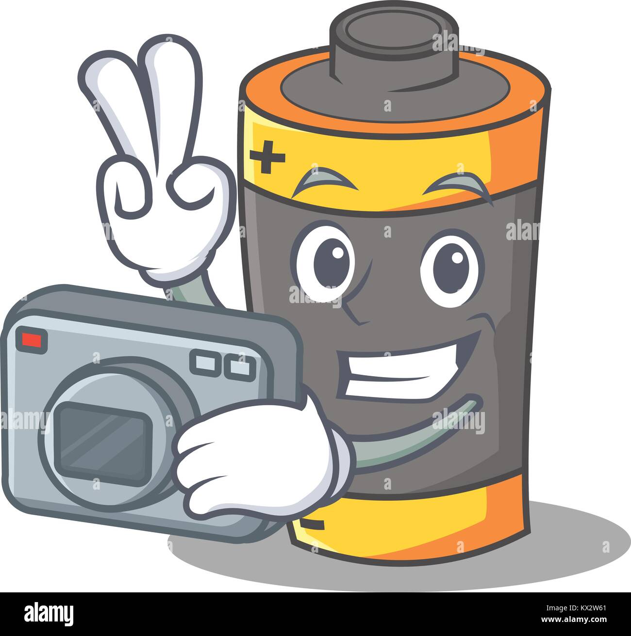 Photographer battery mascot cartoon style Stock Vector Image & Art - Alamy
