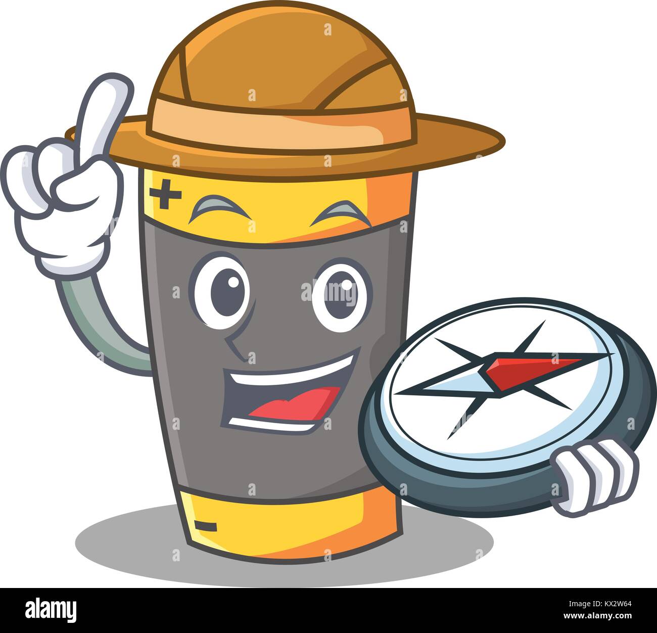 Explorer battery mascot cartoon style Stock Vector Image & Art - Alamy