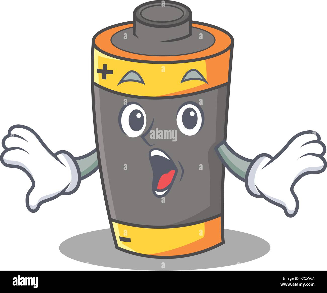 Surprised battery mascot cartoon style Stock Vector Image & Art - Alamy