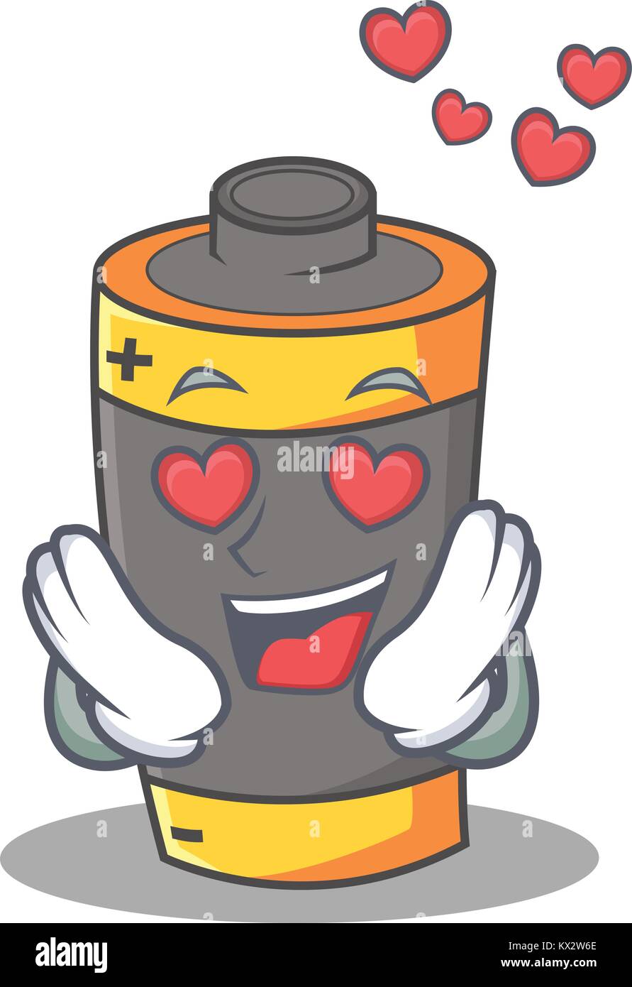 In love battery mascot cartoon style Stock Vector Image & Art - Alamy