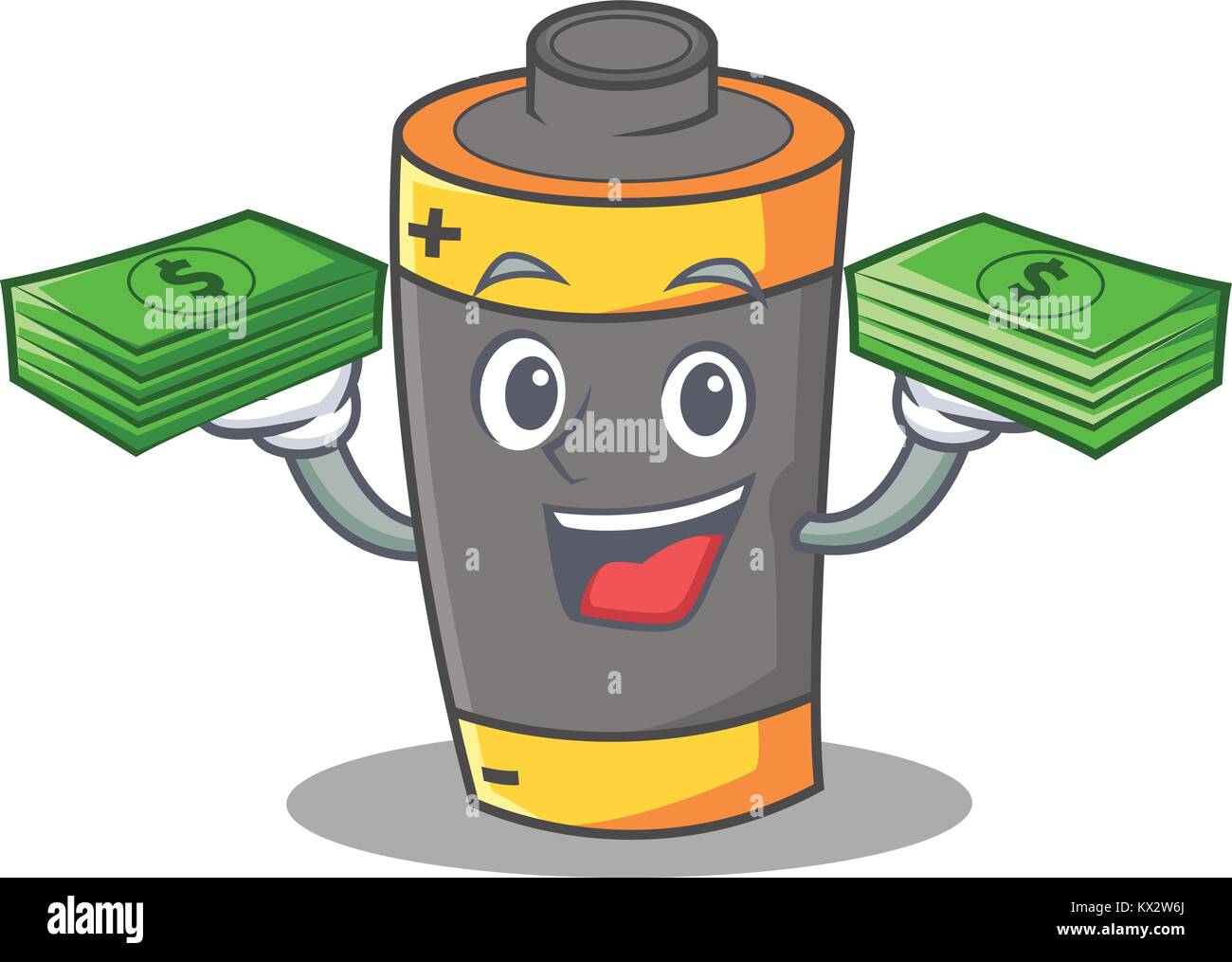With money battery mascot cartoon style Stock Vector Image & Art - Alamy