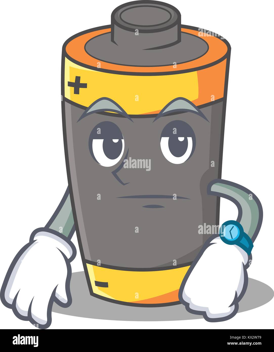 Waiting battery mascot cartoon style Stock Vector Image & Art - Alamy