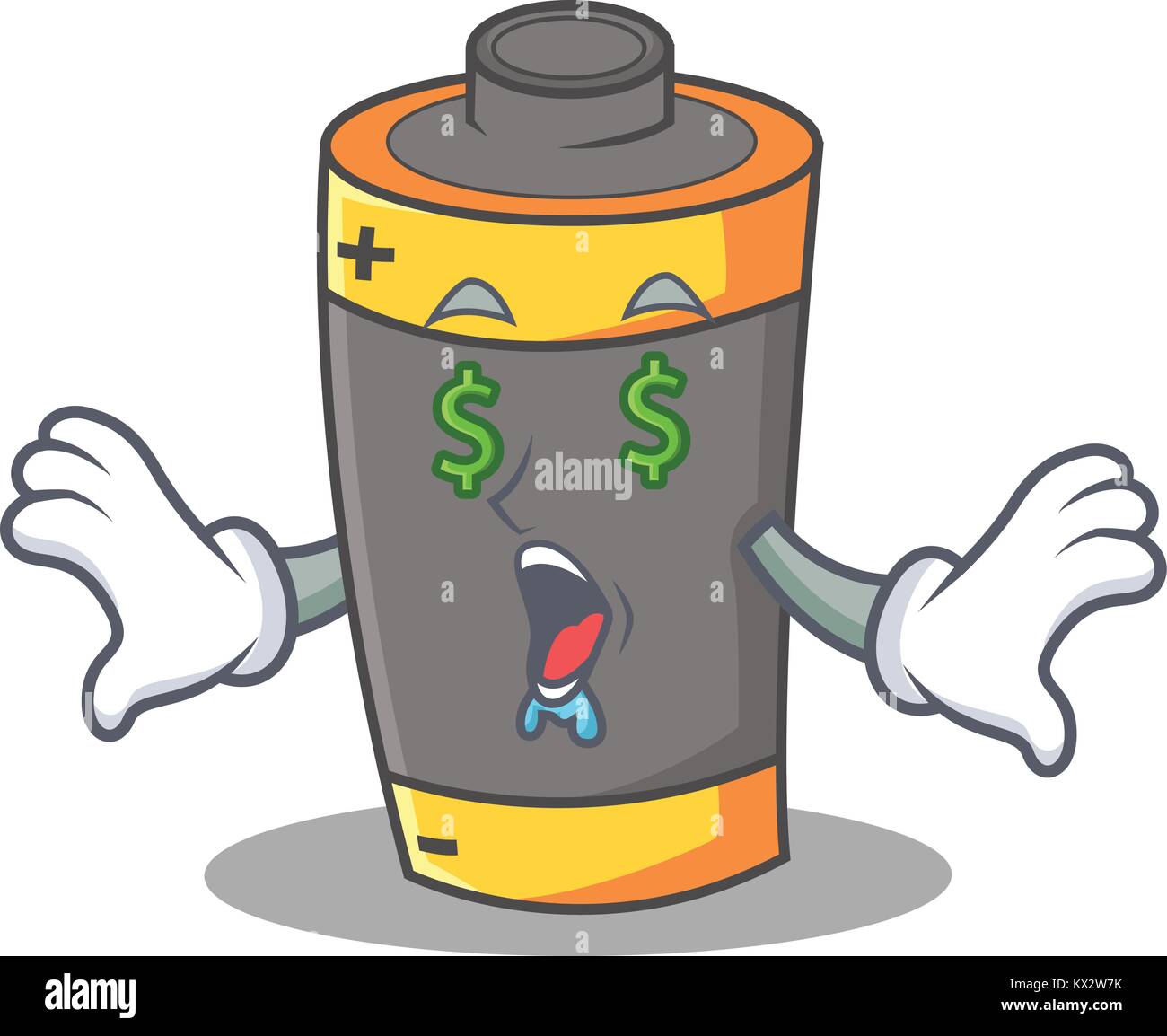 Money eye battery mascot cartoon style Stock Vector Image & Art - Alamy