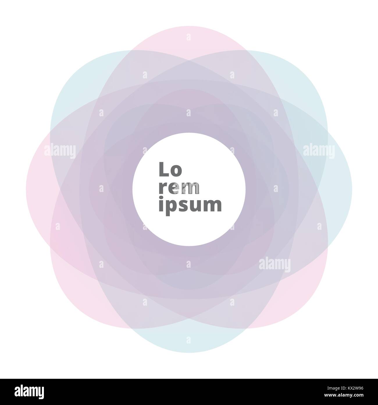 Abstract oval pink blue overlap flower vector Stock Vector Image & Art ...