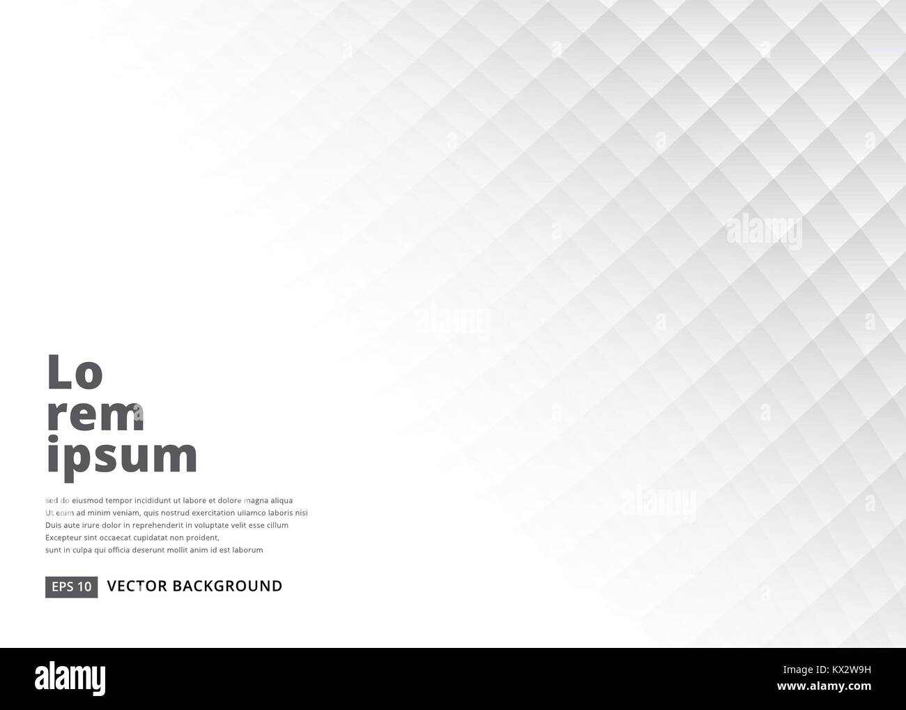 Abstract square background with perspective. White soft texture. vector ...