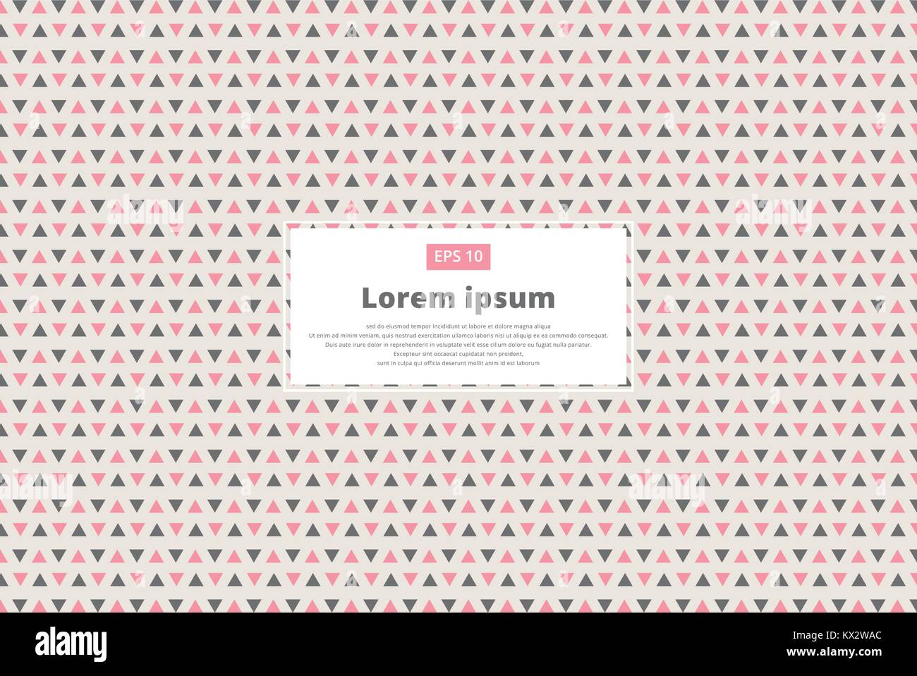 Seamless triangle pattern. Vector background. pink and gray Geometric ...