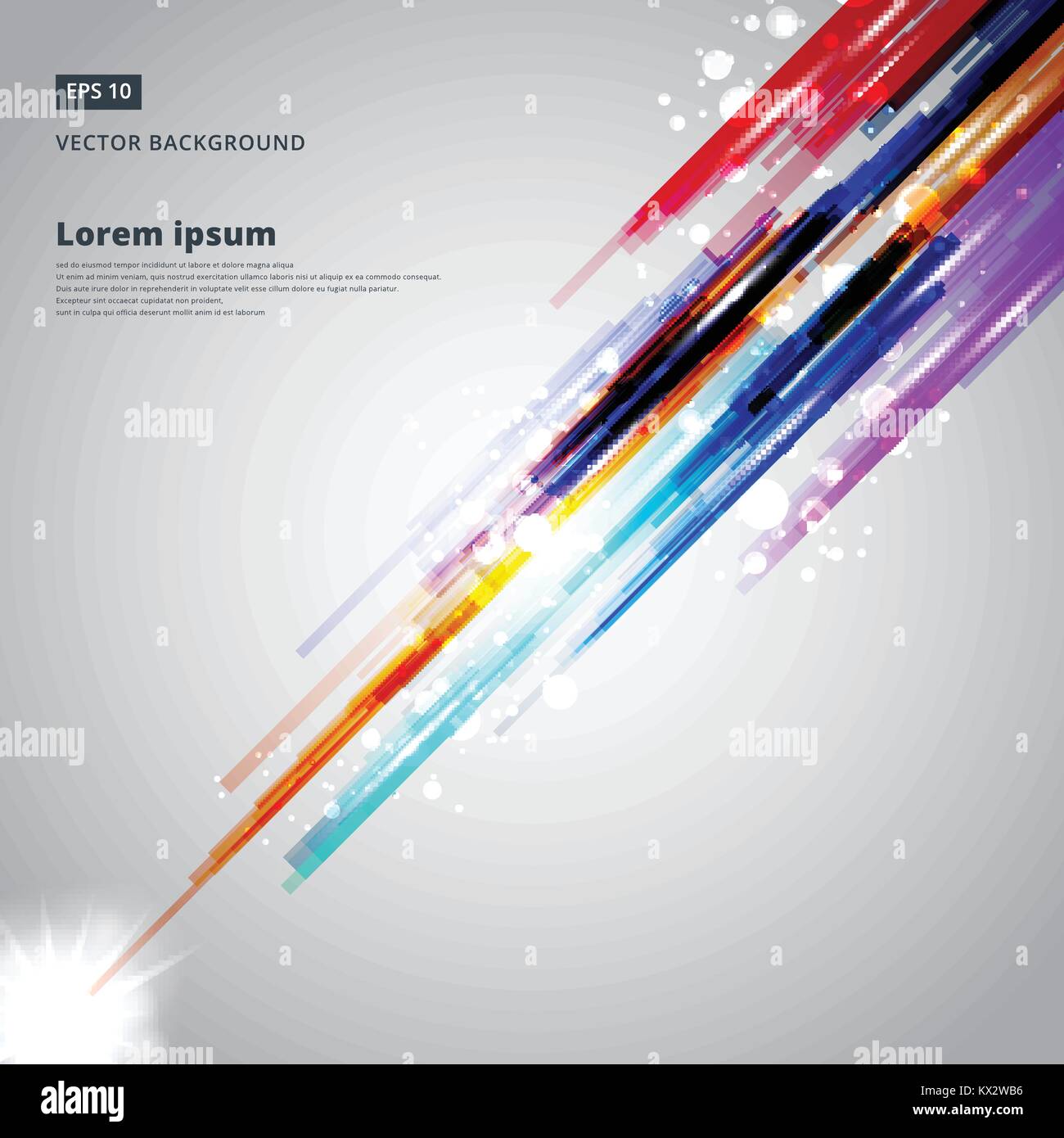 Abstract geometric colorful lines vector background Technology with ...